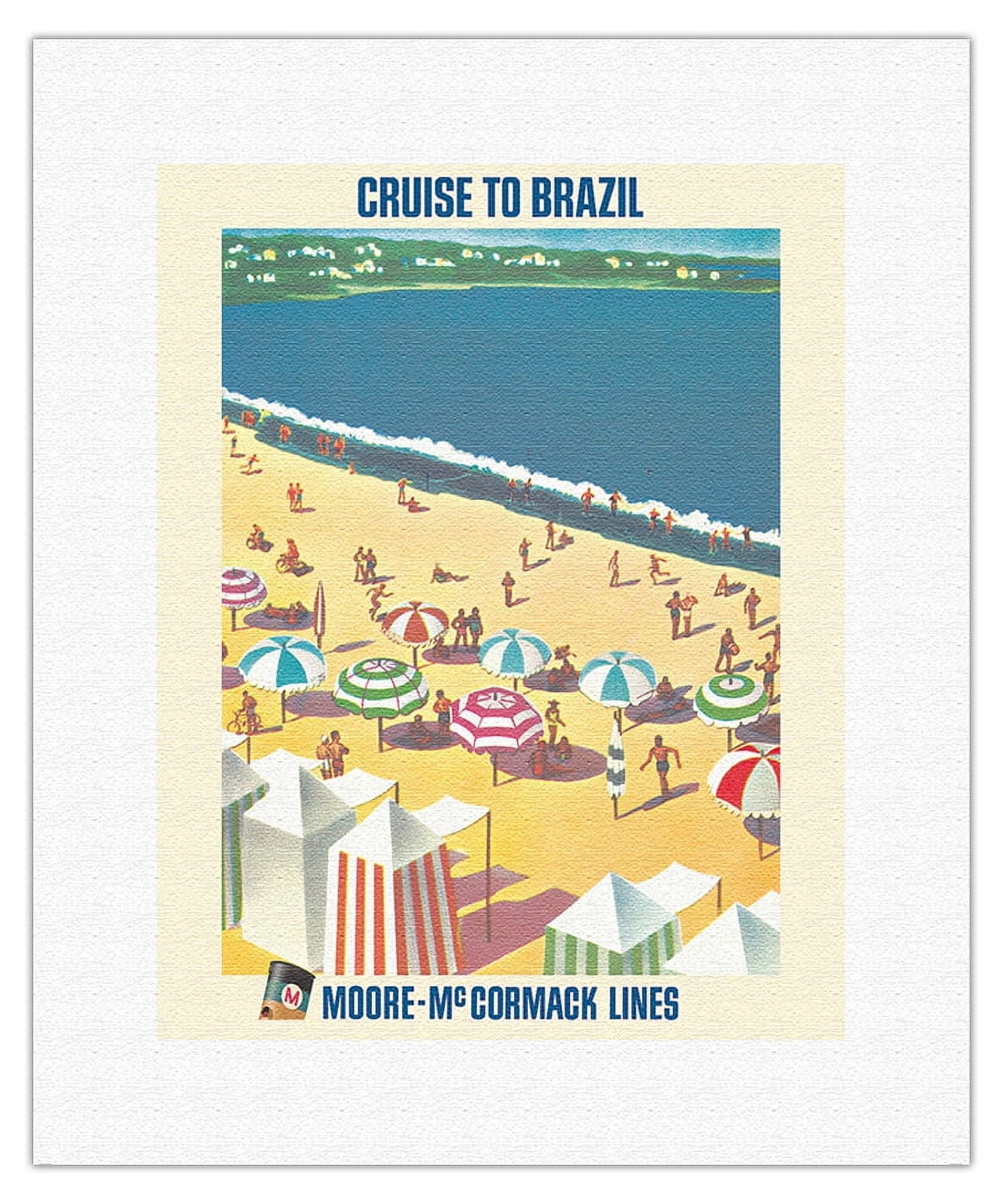 Brazil - Brazilian Beach Resort - Moore-McCormack Lines - Vintage Ocean ...