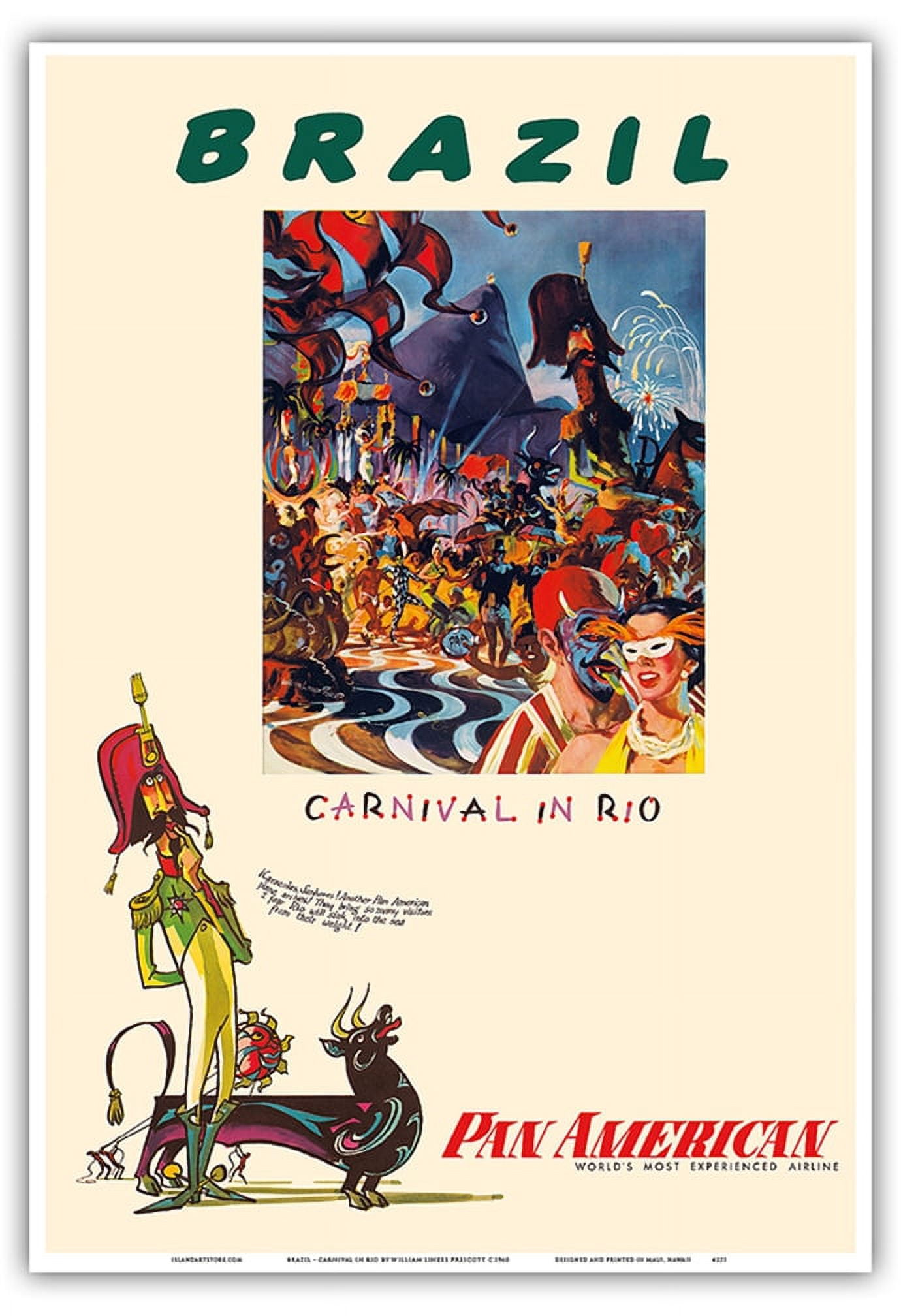Brazil - Carnival in Rio - Pan American World Airways - Vintage Airline ...