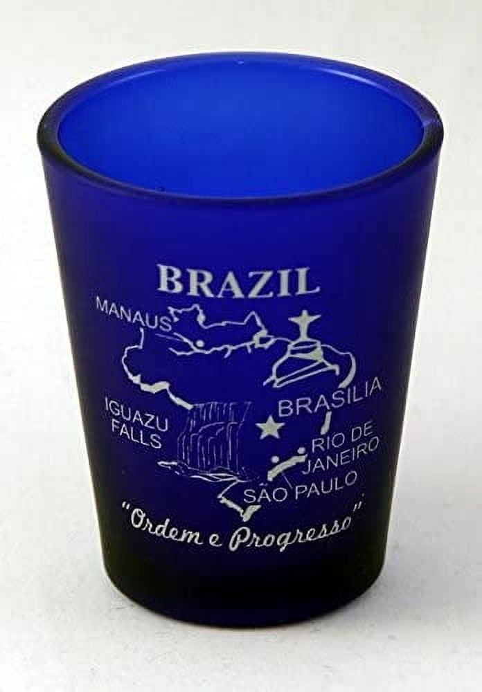 Brazil Cobalt Blue Frosted Shot Glass - Walmart.com