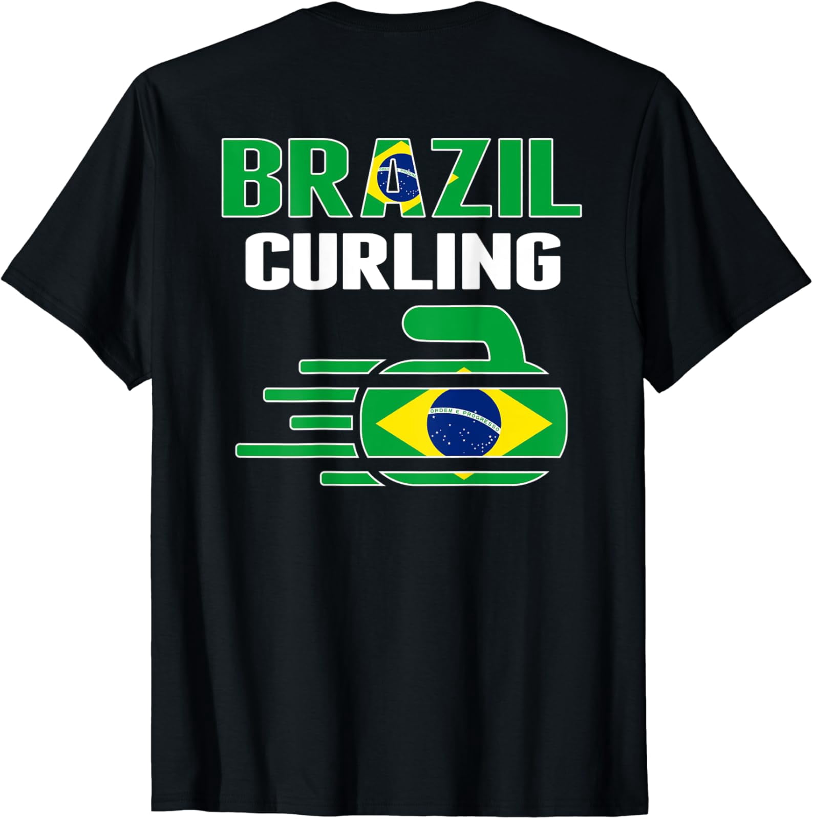 Brazil Curling Fans Jersey Brazilian Winter Sports Lovers T-Shirt ...
