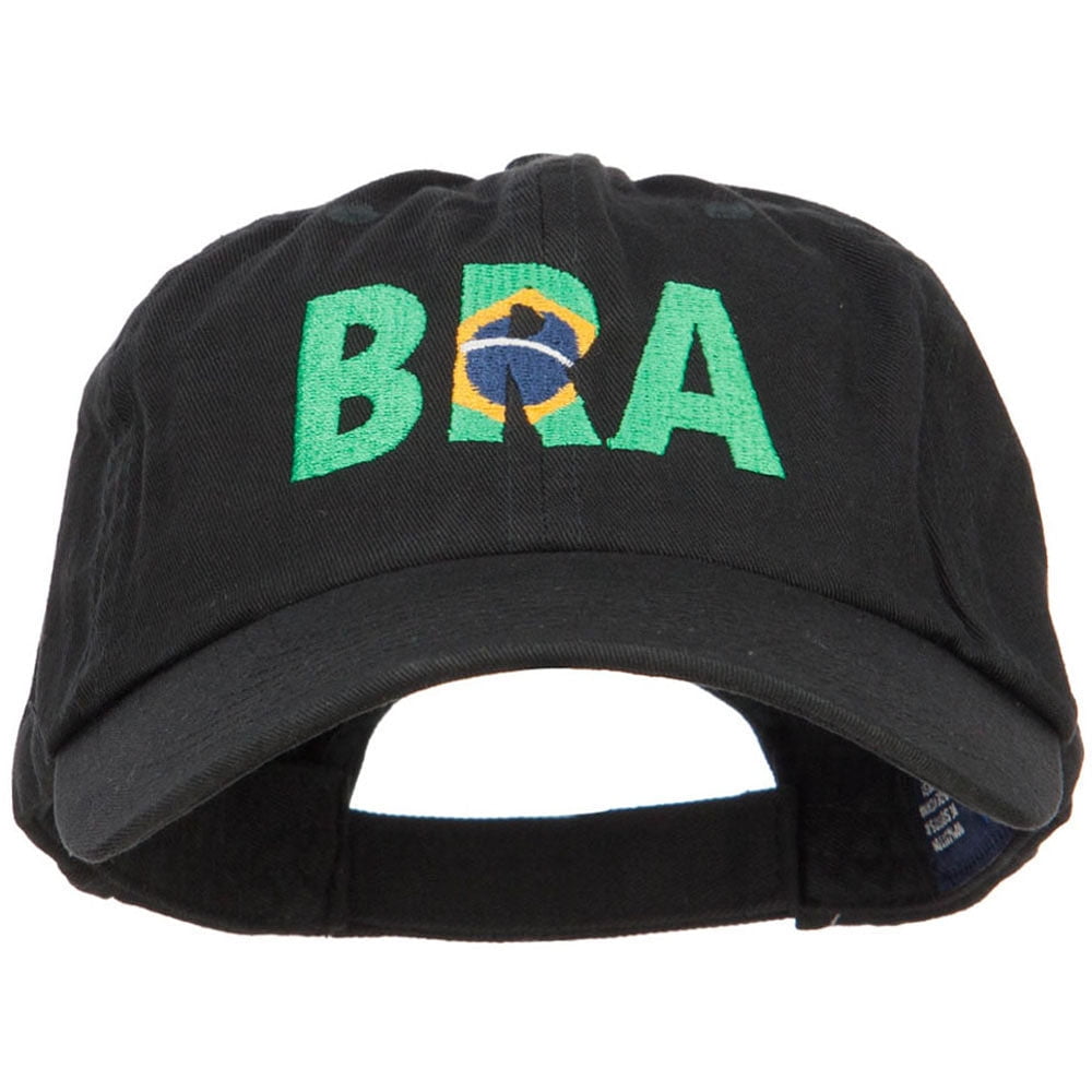 Brazil Embroidered Low Profile Cap - Black OSFM - Walmart.com