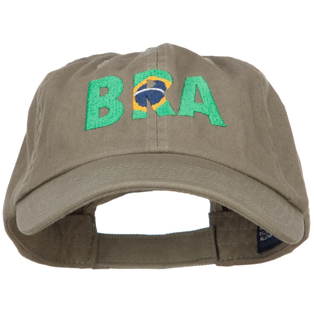 Brazil Embroidered Low Profile Cap - Olive OSFM - Walmart.com