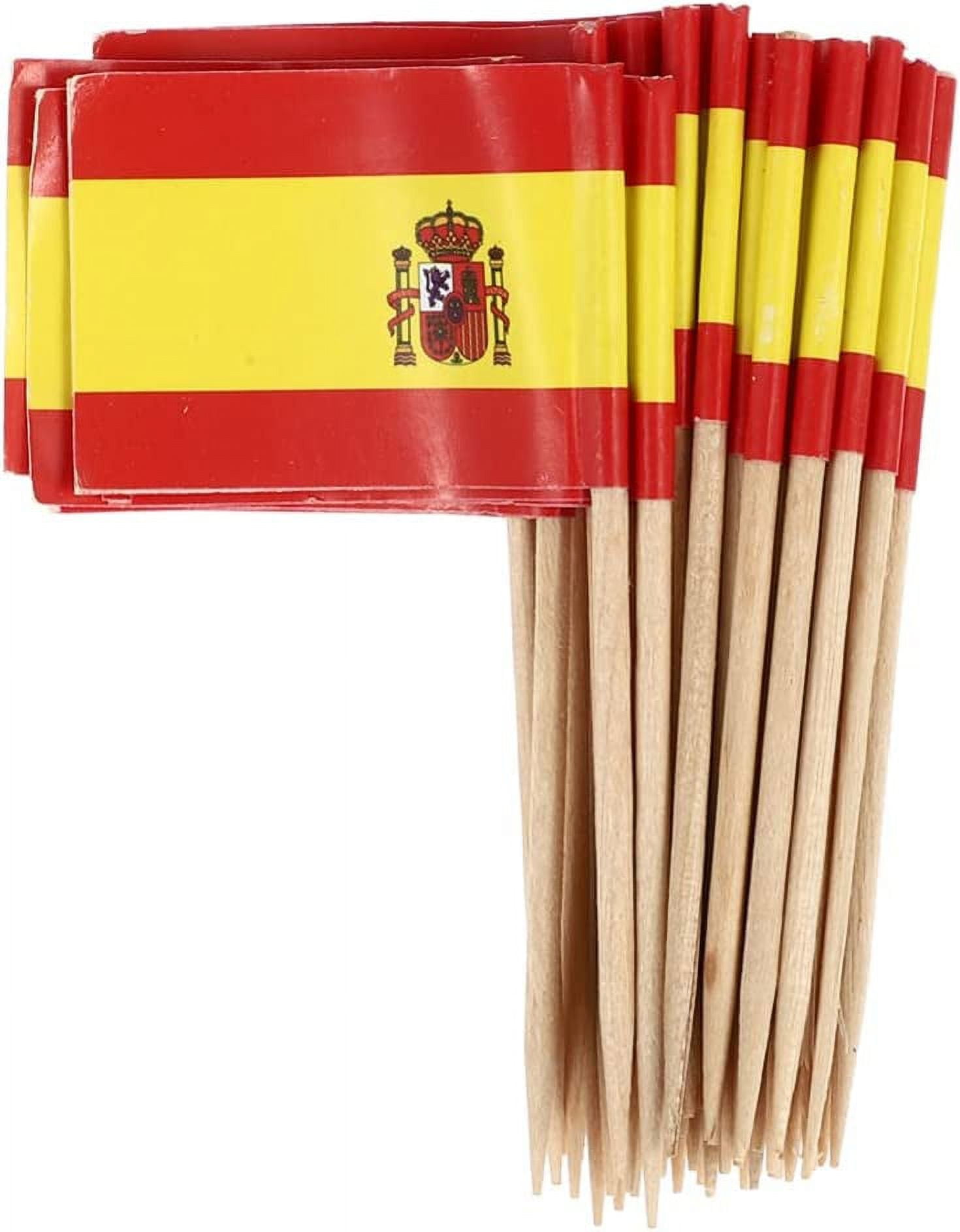Brazil Flag 100pcs Small Spain Flags on Stick Small Spanish Toothpick ...