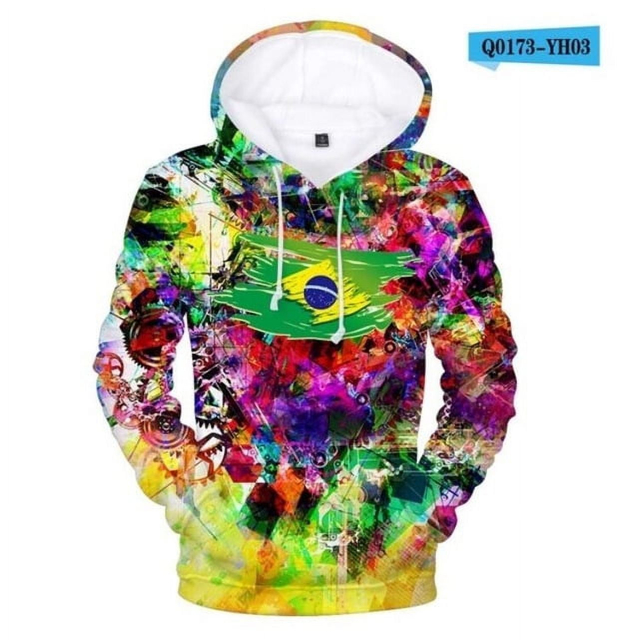 Brazil Flag 3D Printed Sweatshirts men women Spain Portugal USA Canada ...