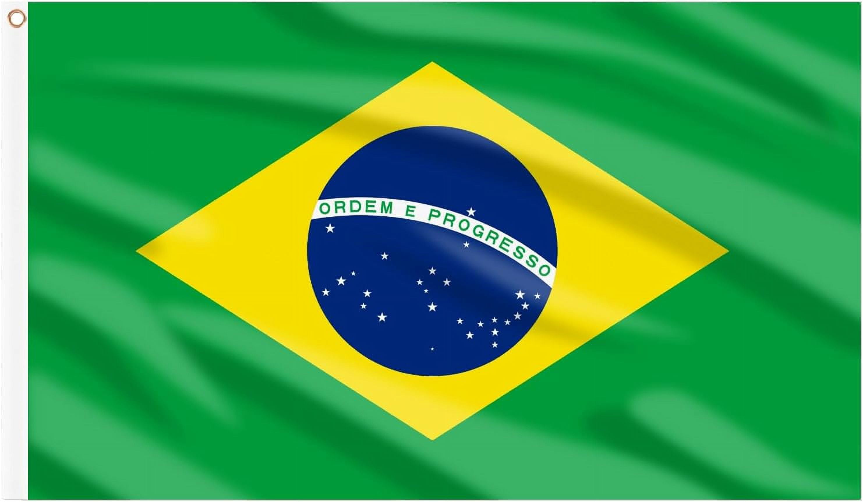 Brazil Flag, 3Ply Polyester, Heavy Duty, Double Sided Brazilian Flags ...