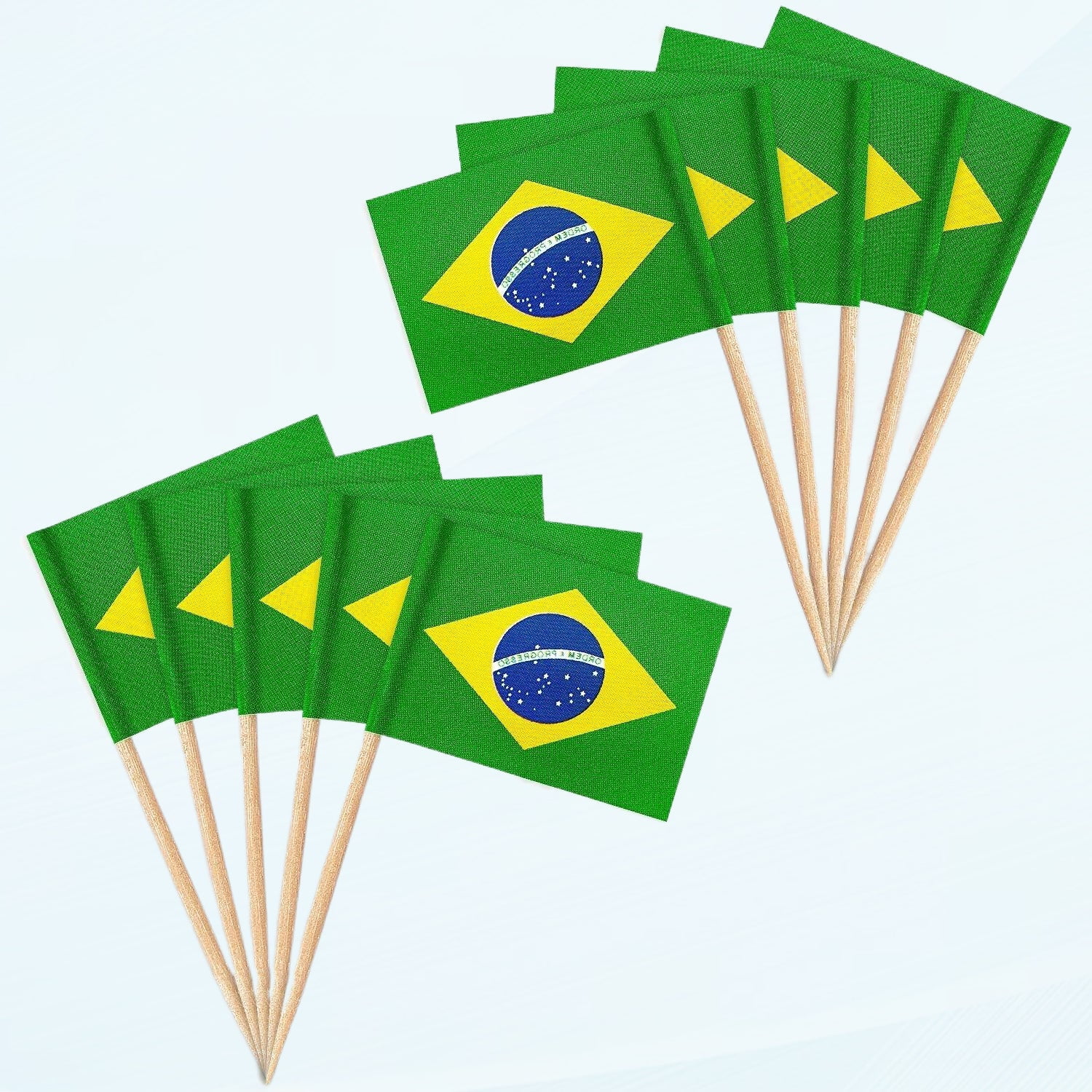 Brazil Flag Brazilian Toothpick Flag, Small Mini Brazilian Cupcake ...