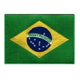 Brazil Flag Embroidered Iron-on Patch - Walmart.com