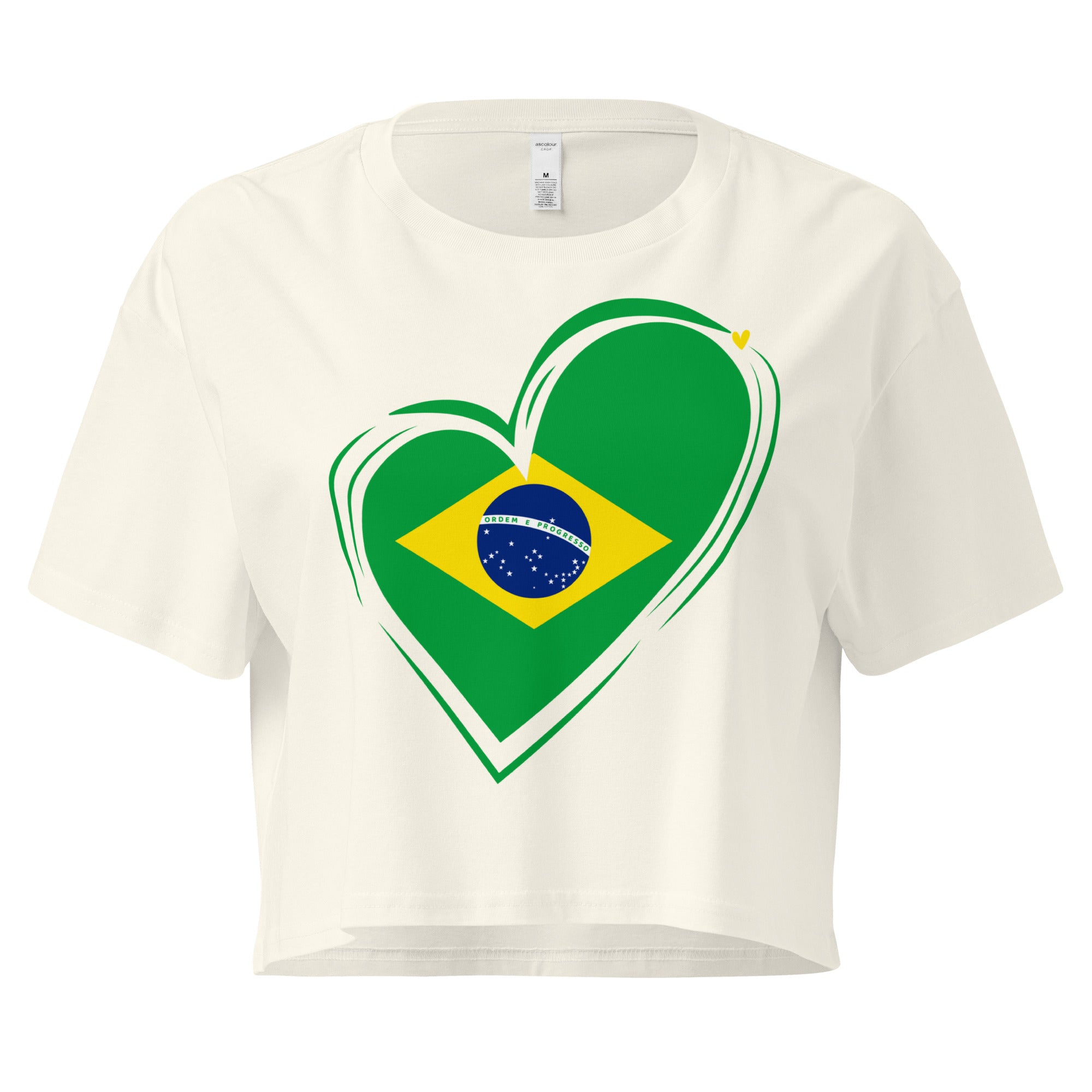 Brazil Flag Heart Crop Top - Walmart.com