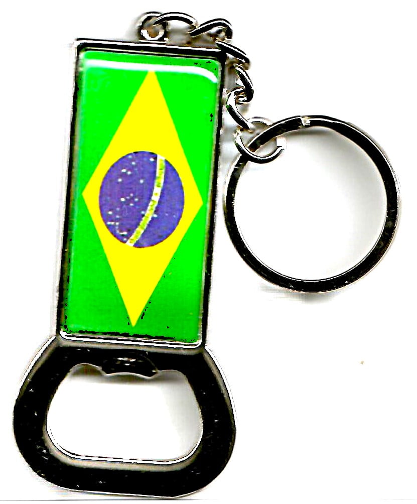 Brazil Flag Key Chain Ring Bottle Bottlecap Opener (New) - Walmart.com