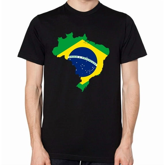 Brazil Flag Map T-Shirt - Walmart.com