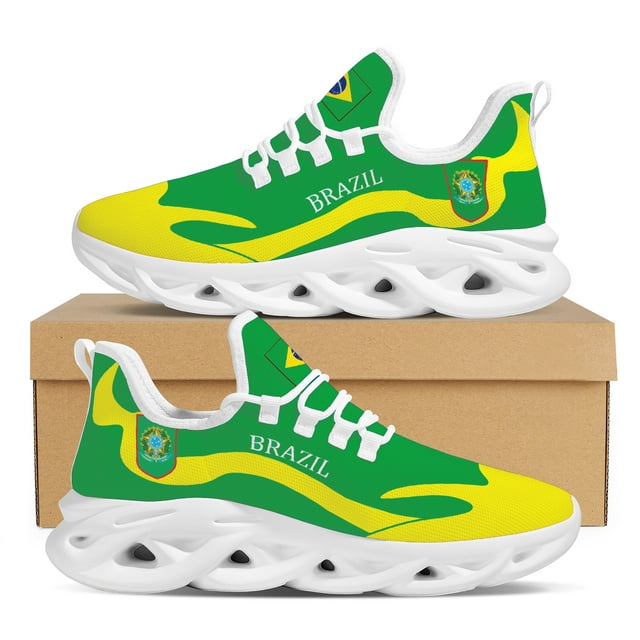 Brazil Flag Printed Sneakers Women Cool Wearable Flat Shoes Student ...