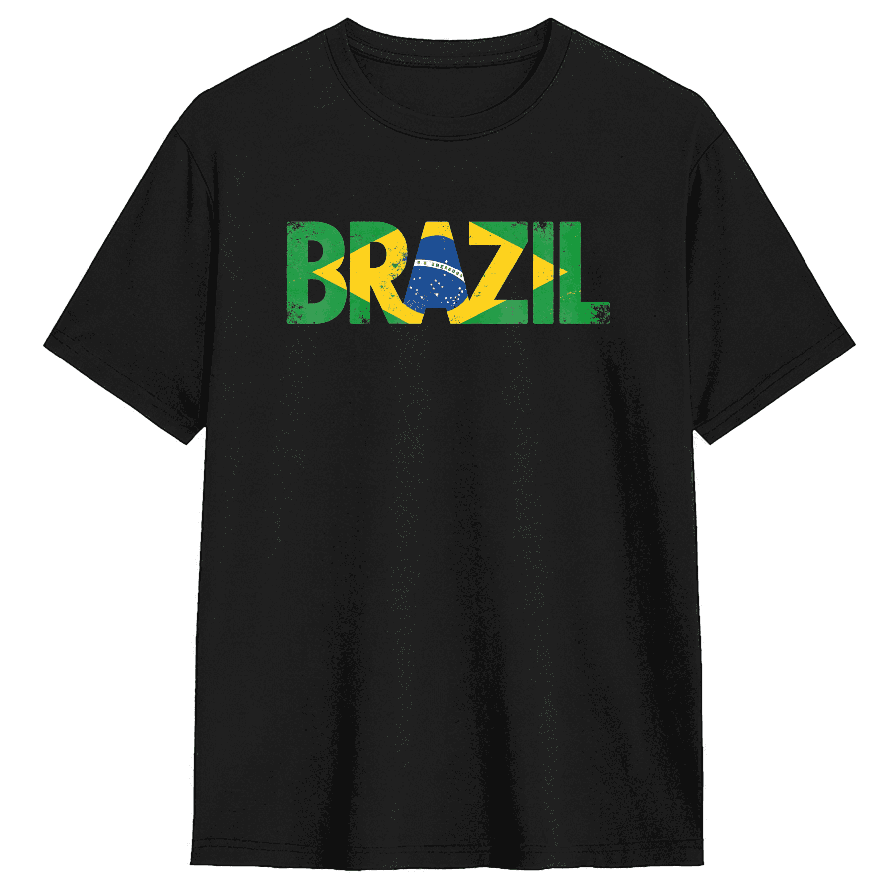 Brazil Flag Retro Graphic Tee For Men And Women, Travel Vacation Cotton ...