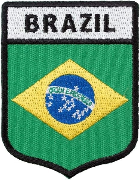 Brazil Flag Shield Patch, South America Flag Patches - Walmart.com