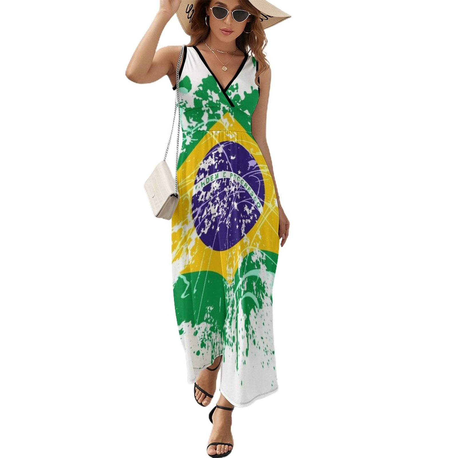 Brazil Flag Sleeveless Dress Long dresses Evening gown prom dress ...