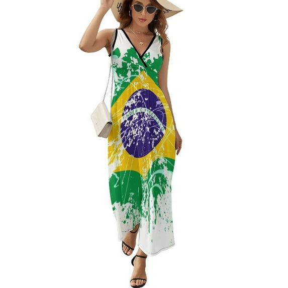 Brazil Flag Sleeveless Dress Long dresses Evening gown prom dress ...