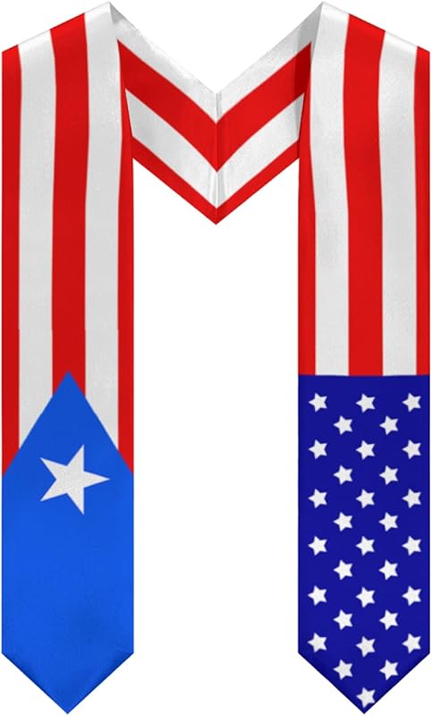 Brazil Flag and America Flag Graduation Stoles Shawl Sash Lightweight ...
