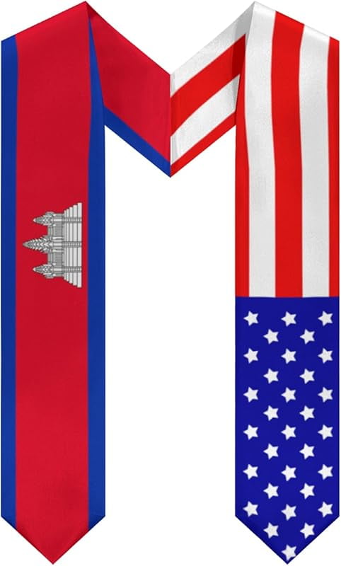 Brazil Flag and America Flag Graduation Stoles Shawl Sash Lightweight ...