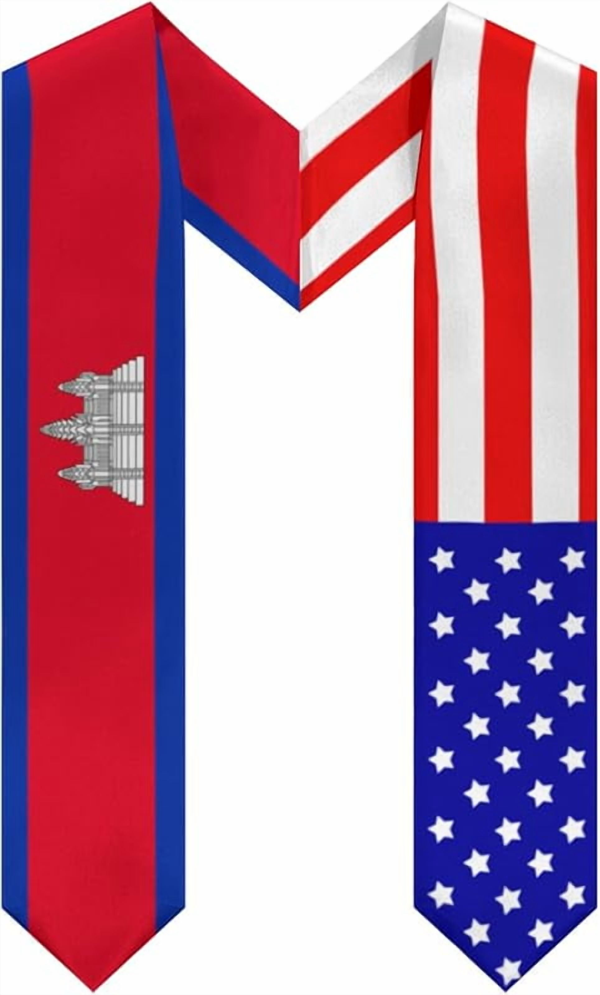 Brazil Flag and America Flag Graduation Stoles Shawl Sash Lightweight ...