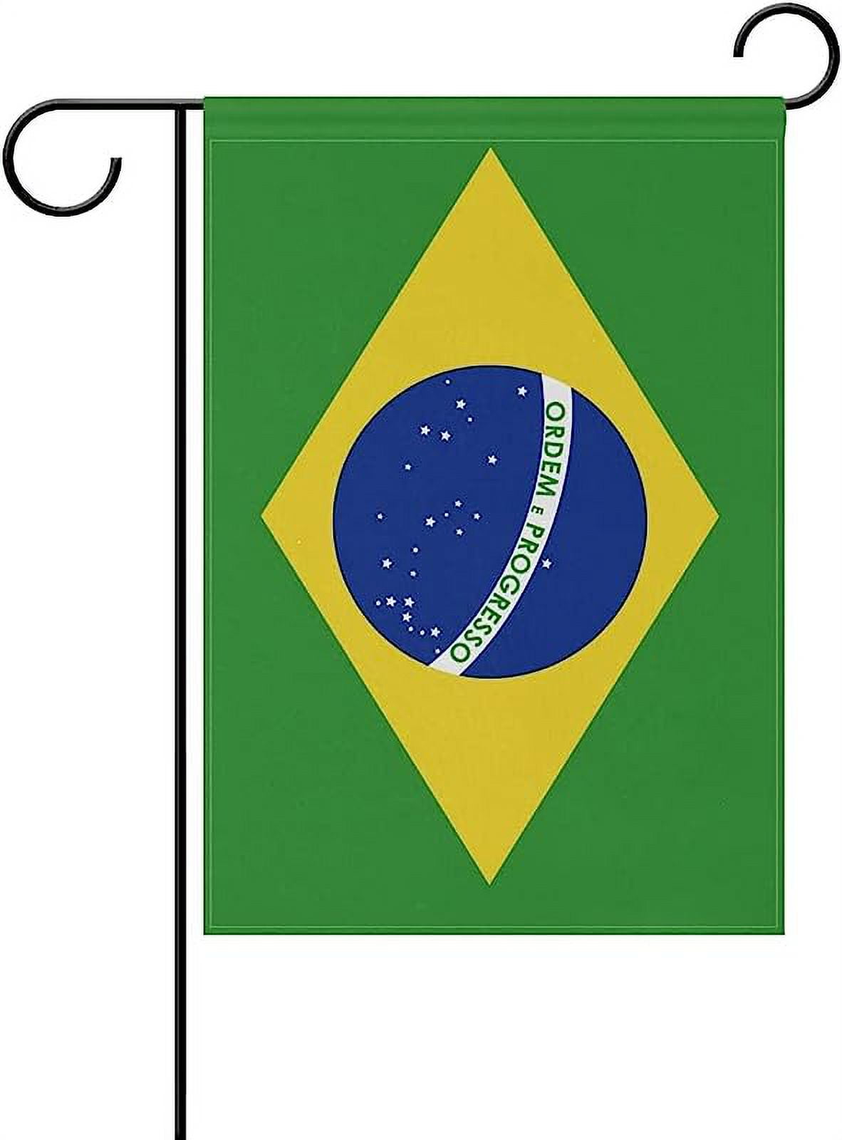 Brazil Garden Flags 12 x 18 Inches Double Sided Vivid Color and Fade ...