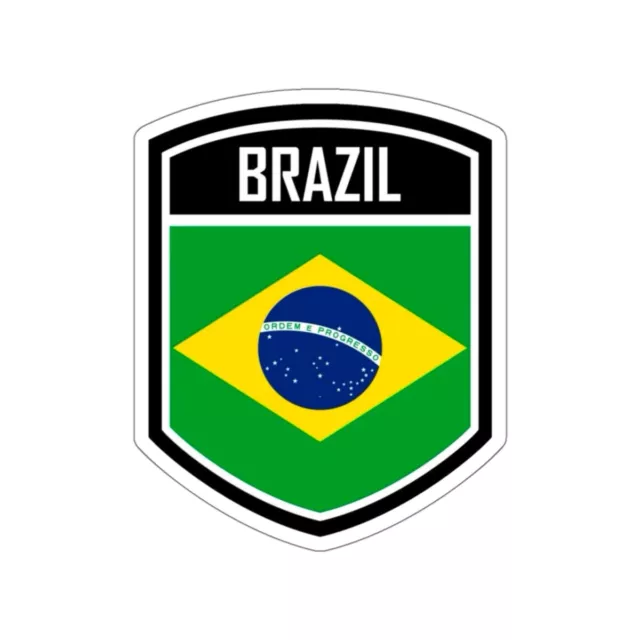 Brazil National Flag Shield Country Sticker Vinyl Decal Logo Design ...