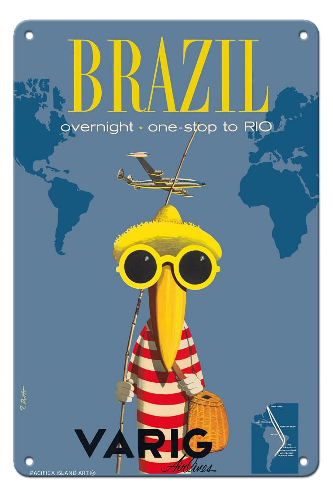 Brazil - Overnight • One Stop to Rio de Janeiro - Varig Airlines ...