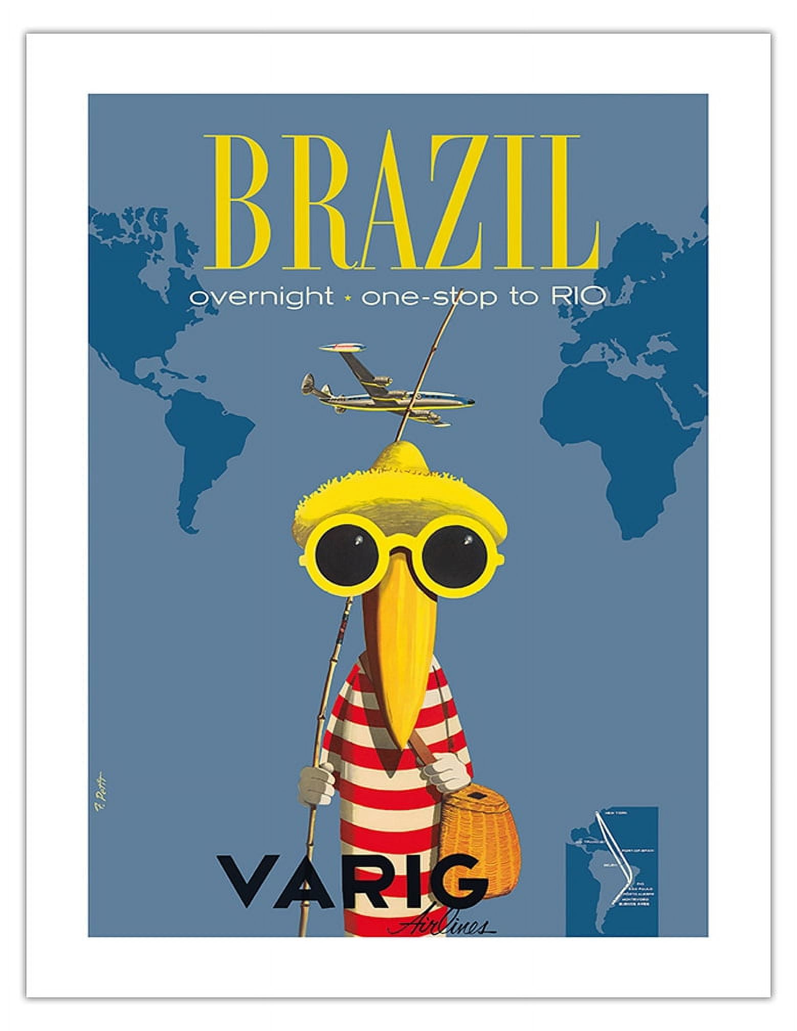 Brazil - Overnight • One Stop to Rio de Janeiro - Varig Airlines ...