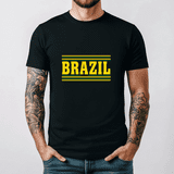 Brazil Retro Collegiate Athletic Varsity Soccer Fan Design T Shirt Top ...