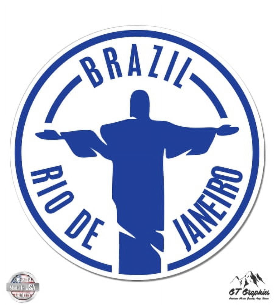 Brazil Rio De Janeiro - 5" Vinyl Sticker - For Car Laptop I-Pad ...