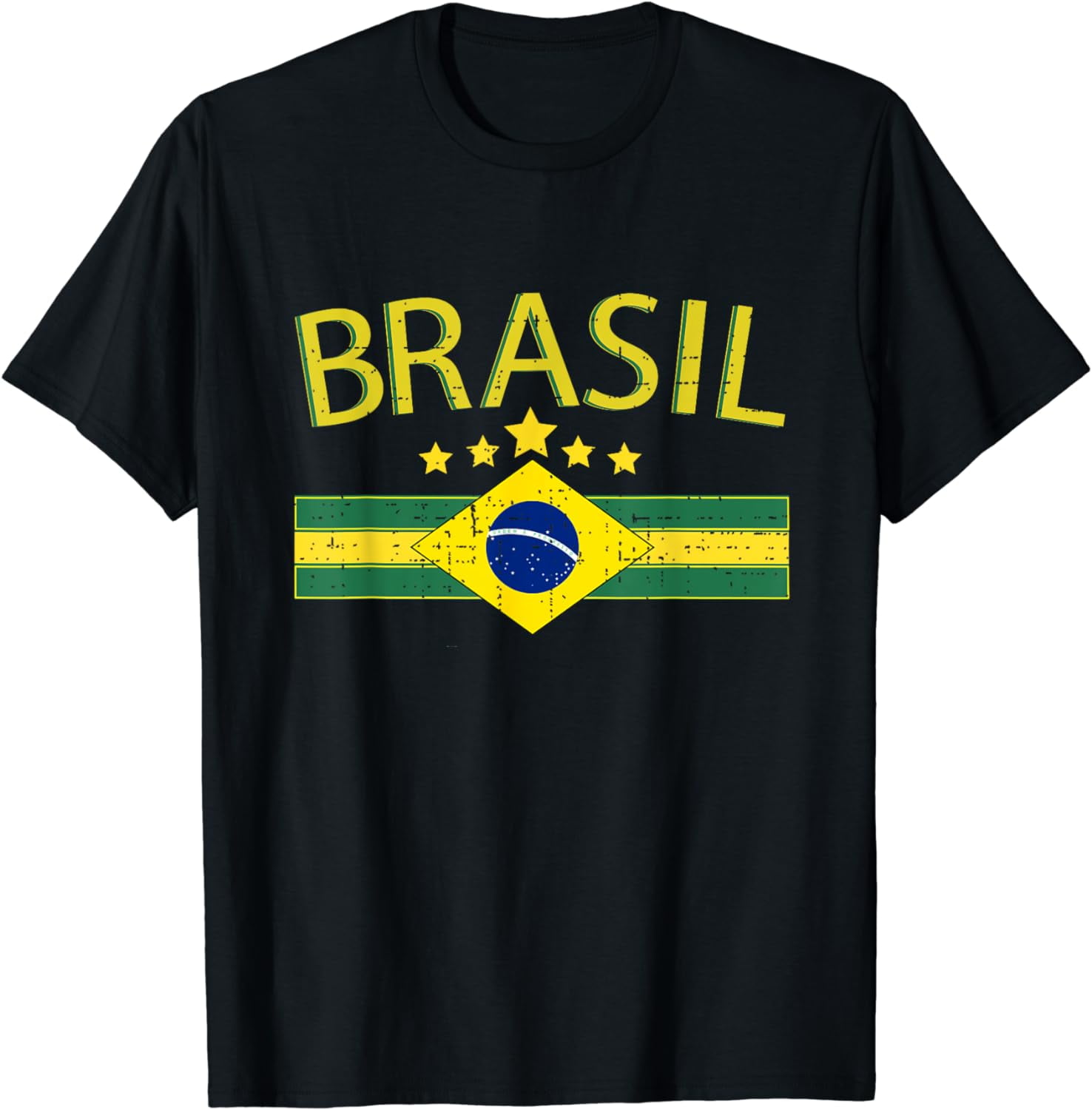 Brazil Shirt National Flag Soccer Football Brazilian T-Shirt - Walmart.com