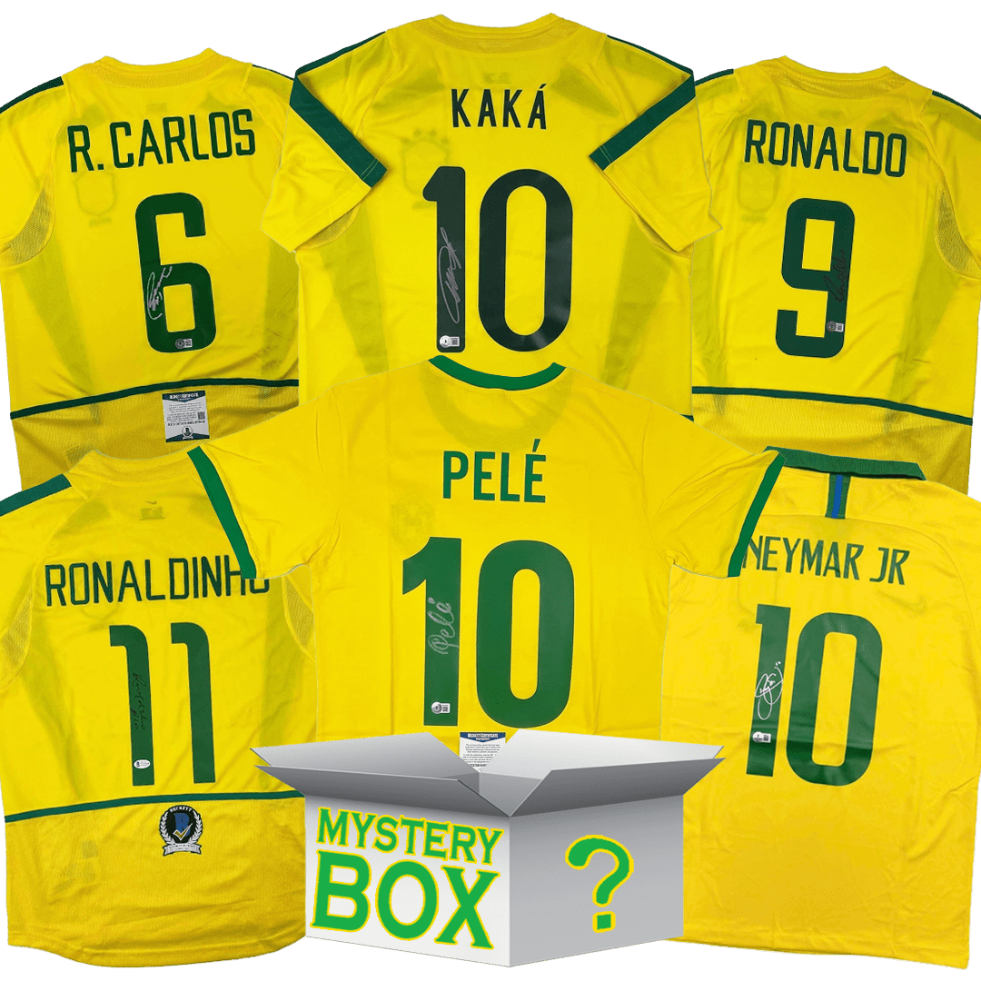 Brazil Soccer Autographed/Signed Jersey Mystery Box with PSA JSA or ...
