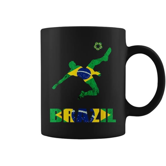 Brazil Soccer Brazilian Football Player Brasileiro Player Coffee Mugs ...