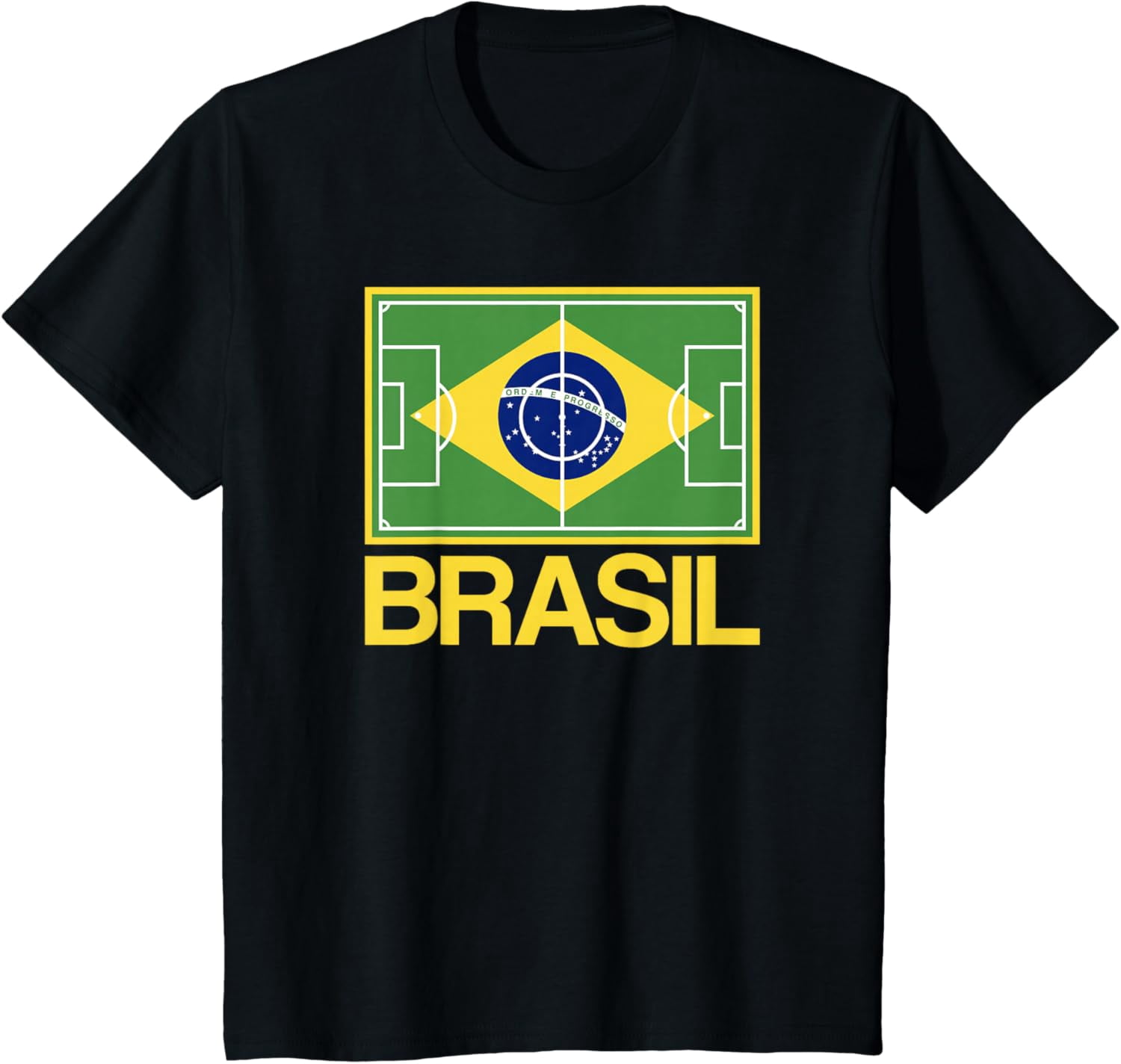 Brazil Soccer Field Flag Brasil Country Brazilian Pride T-Shirt ...