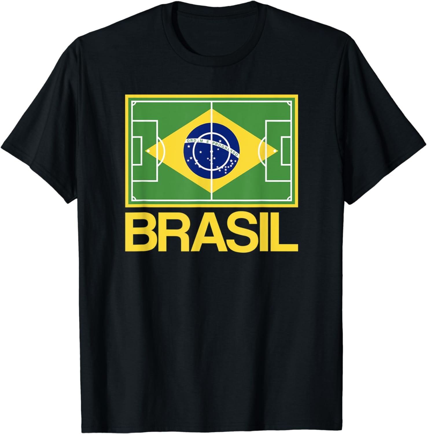 Brazil Soccer Field Flag Brasil Country Brazilian Pride T-Shirt ...