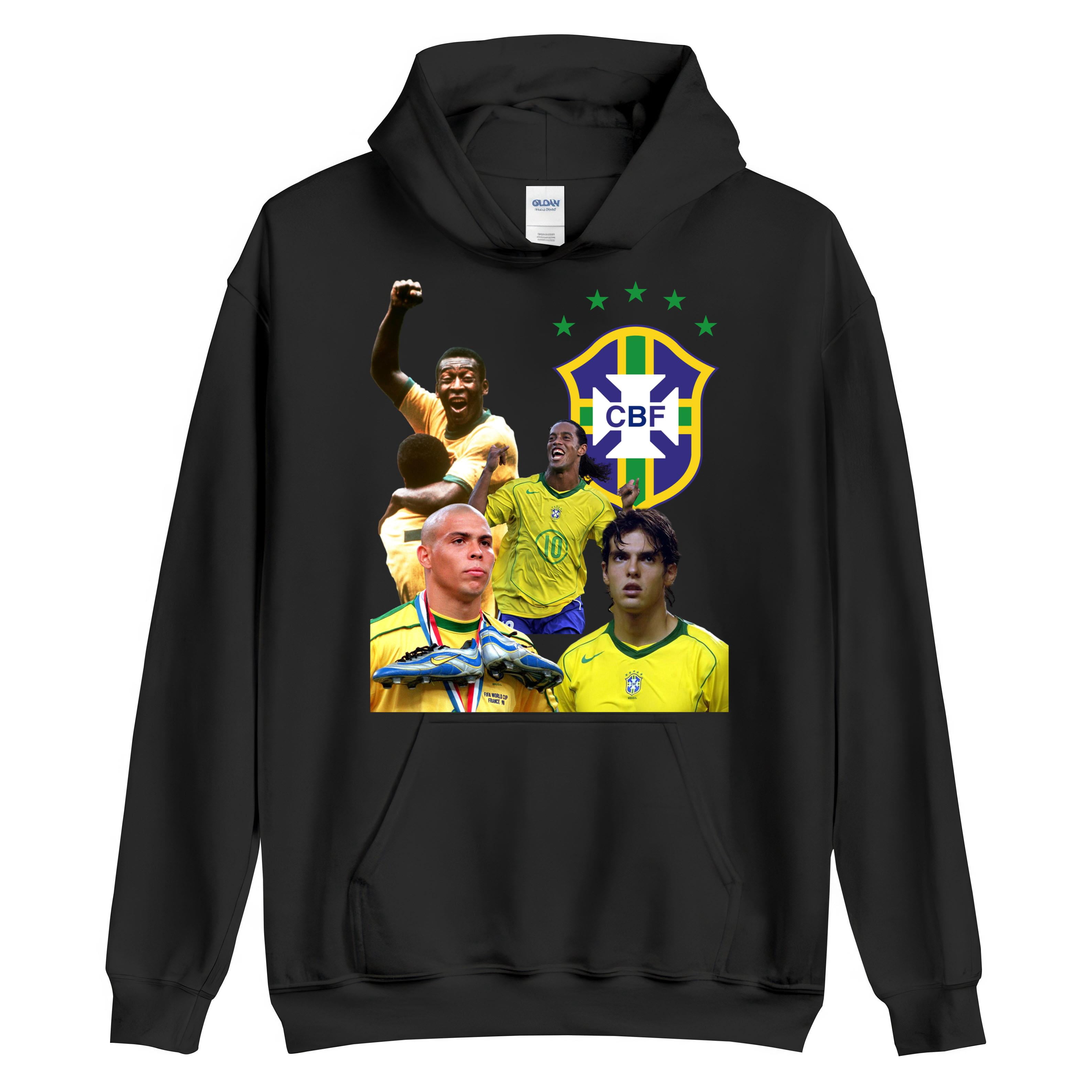Brazil Soccer Legends Tribute Tee – Iconic Football Players Graphic ...
