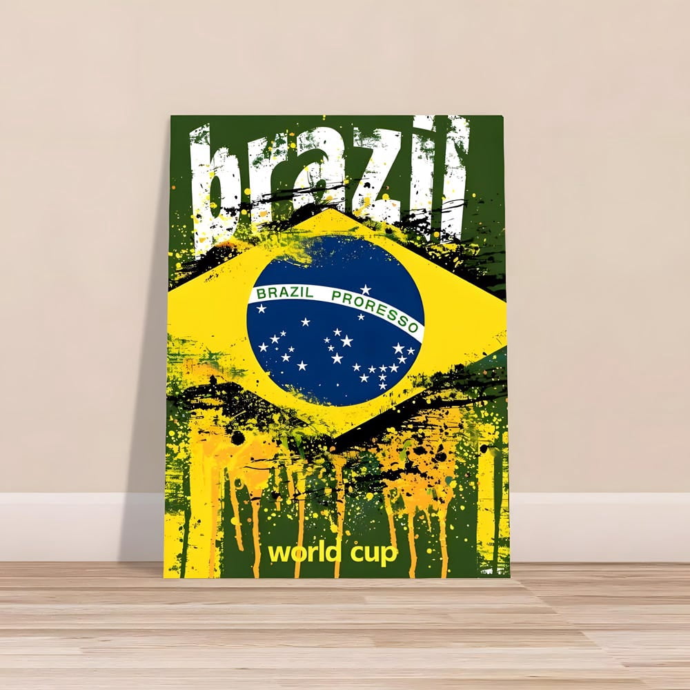 Brazil Soccer Team Poster, Brazil Soccer Team Art, Football Poster ...