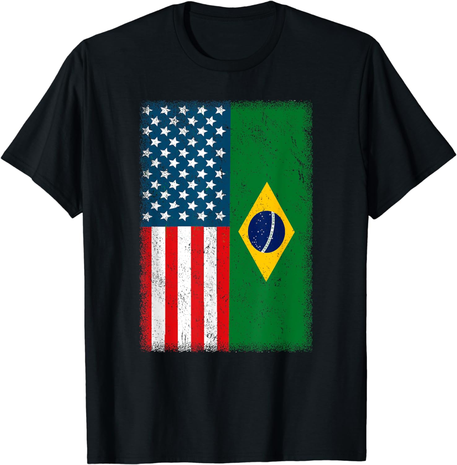 Brazil USA Flag Brazilian American T-Shirt - Walmart.com