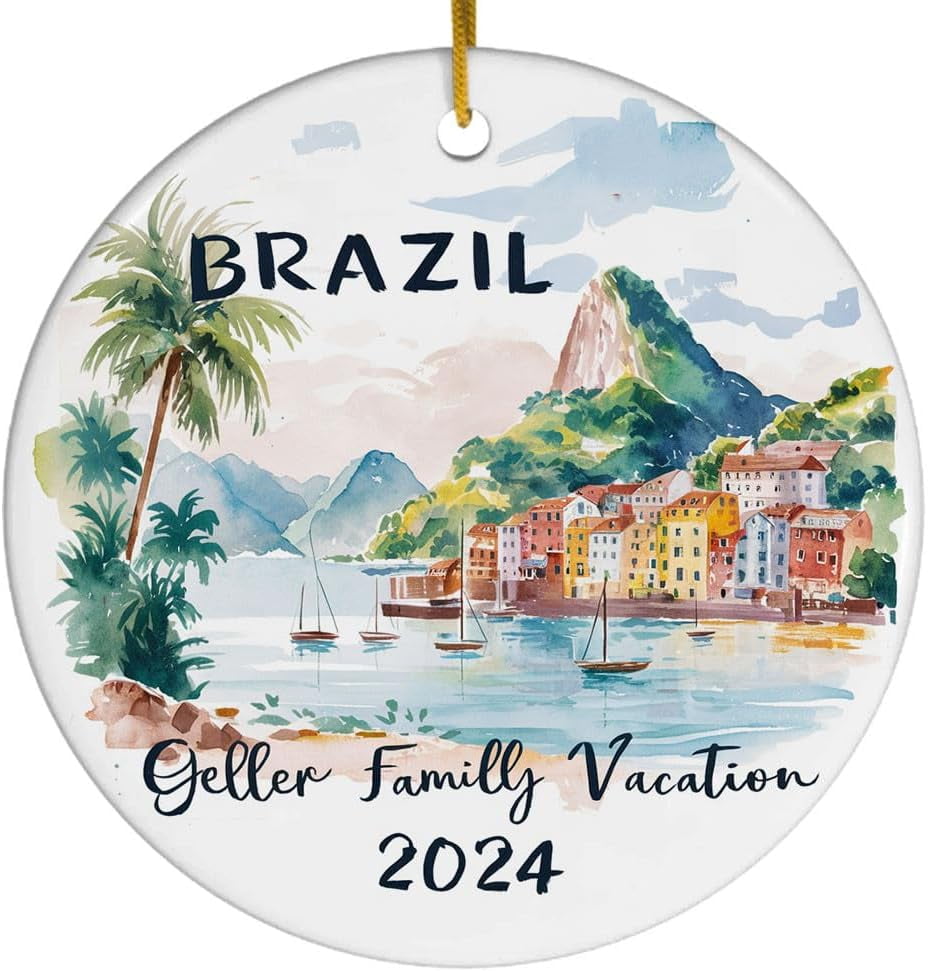 Brazil Vacation Ornament, Brazil Ornament, Christmas Ornaments ...