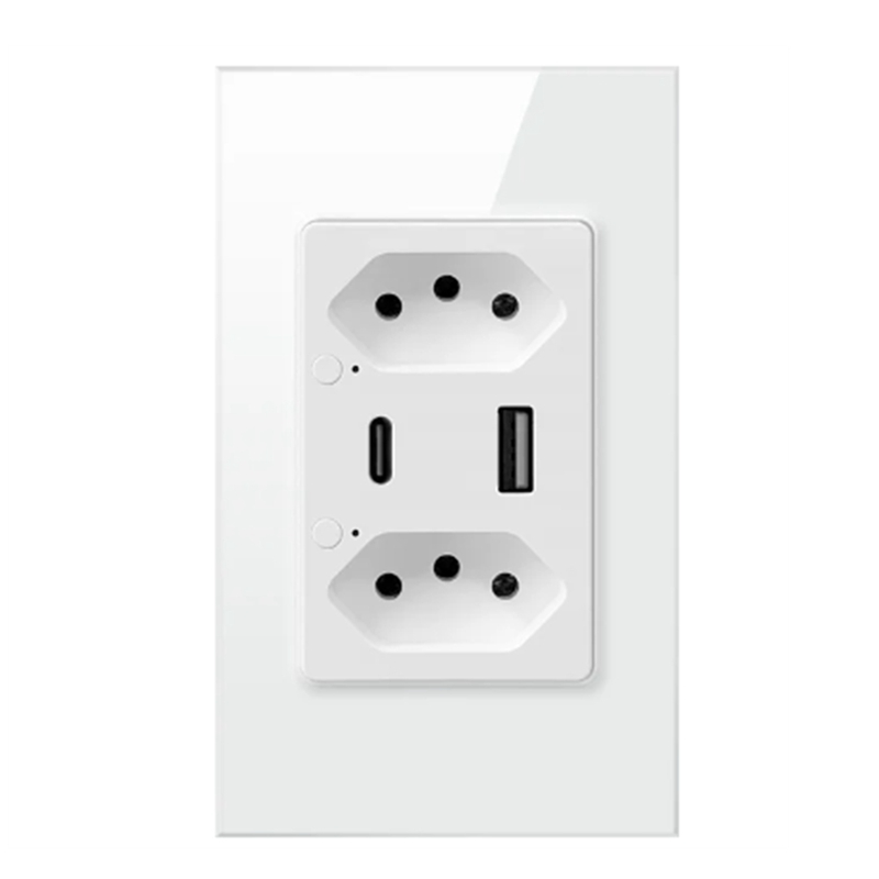 Brazil WiFi Smart Wall Socket with Type-C USB Port Individual Control ...