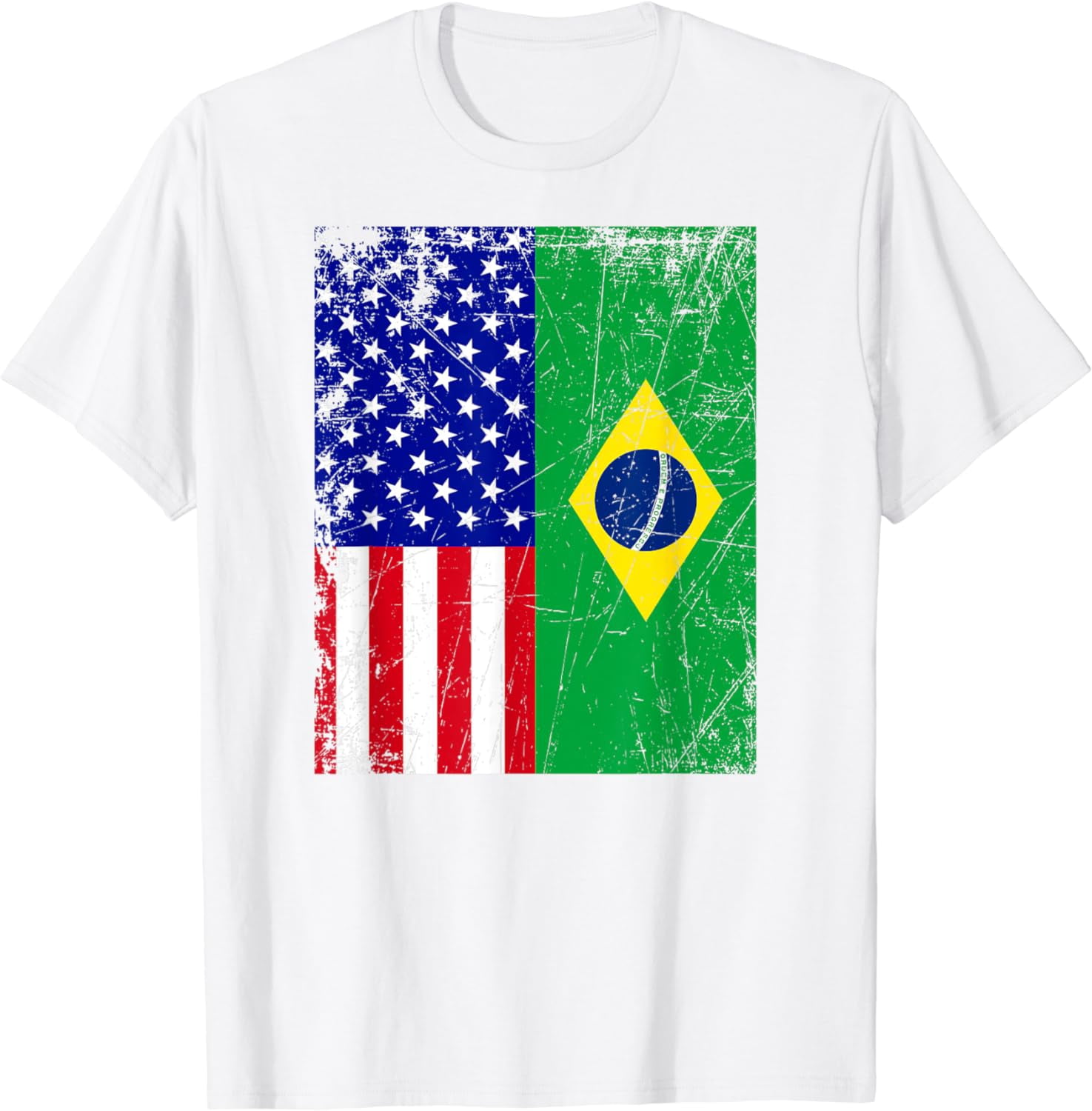 Brazilian American Flag | Half Brazil Half USA Pride Shirt - Walmart.com