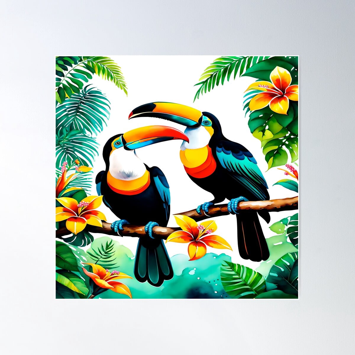 Brazilian Birds 3 Poster Wall Art, Modern Wall Decor For Living Room ...