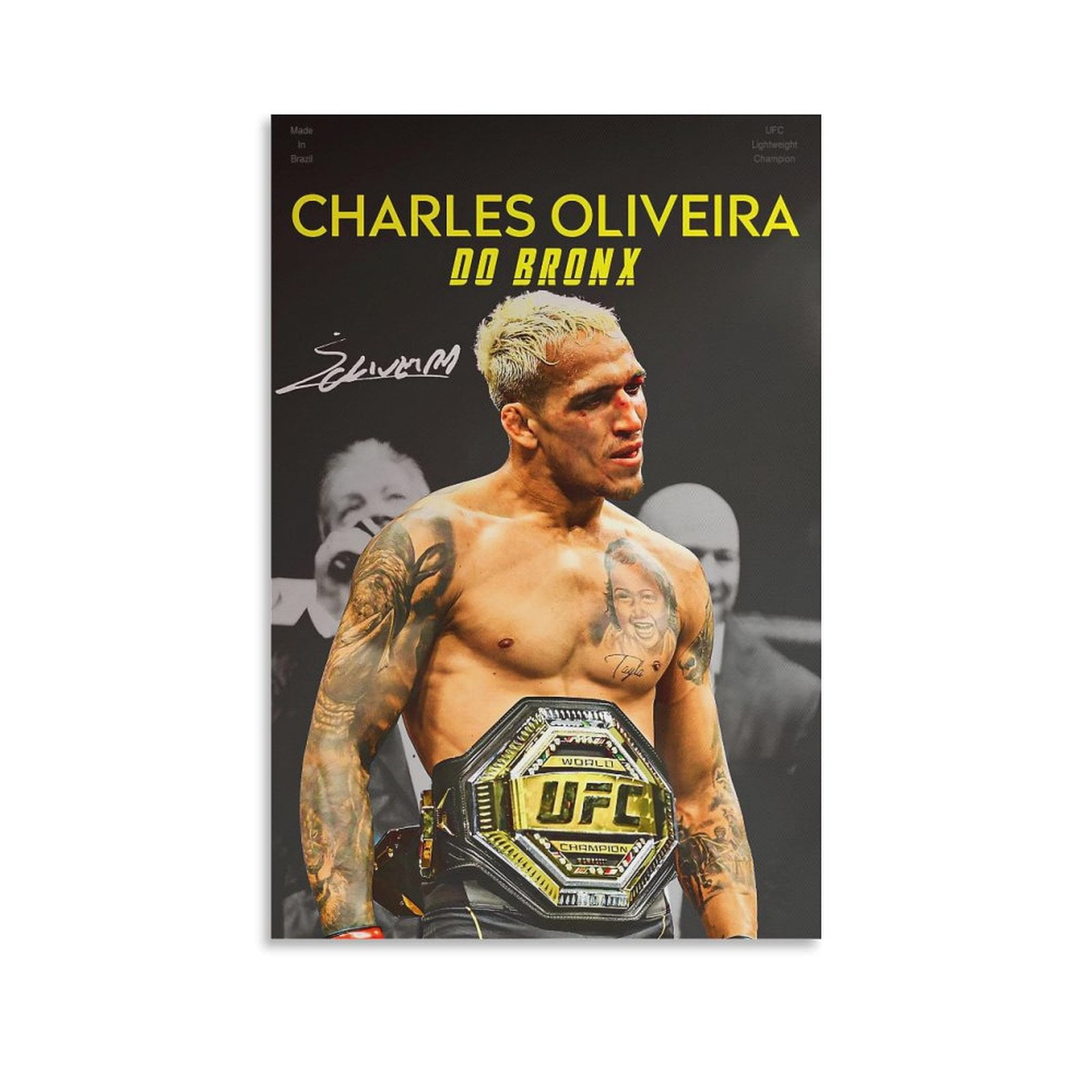 Brazilian Charles Oliveira Professional Mixed Martial Arts Poster Jiu ...