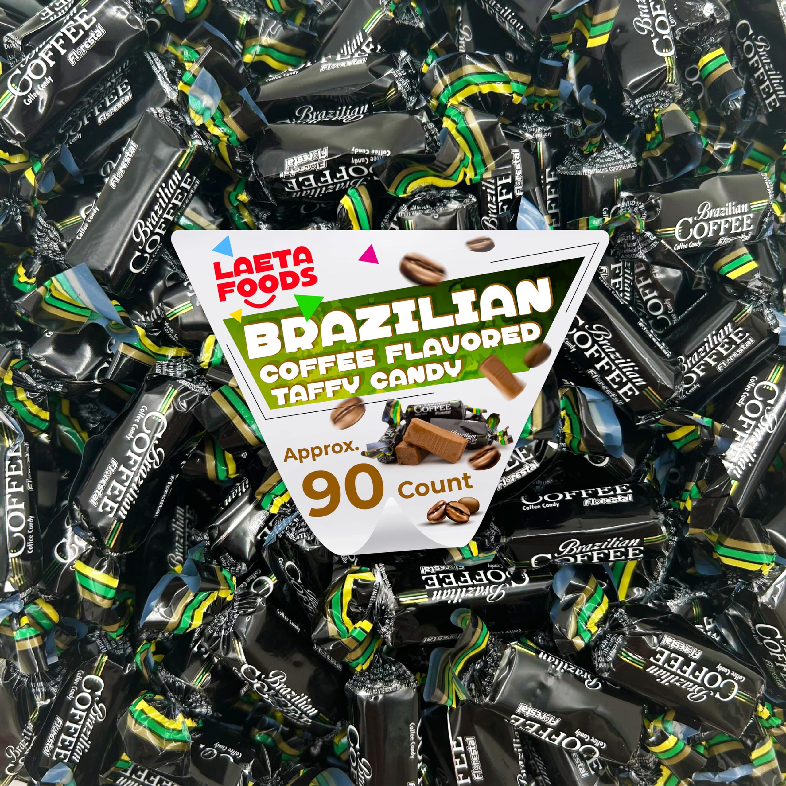 Brazilian Coffee Flavored Taffy MZF22 Candy (1 Pound Bag - Approx. 90 ...