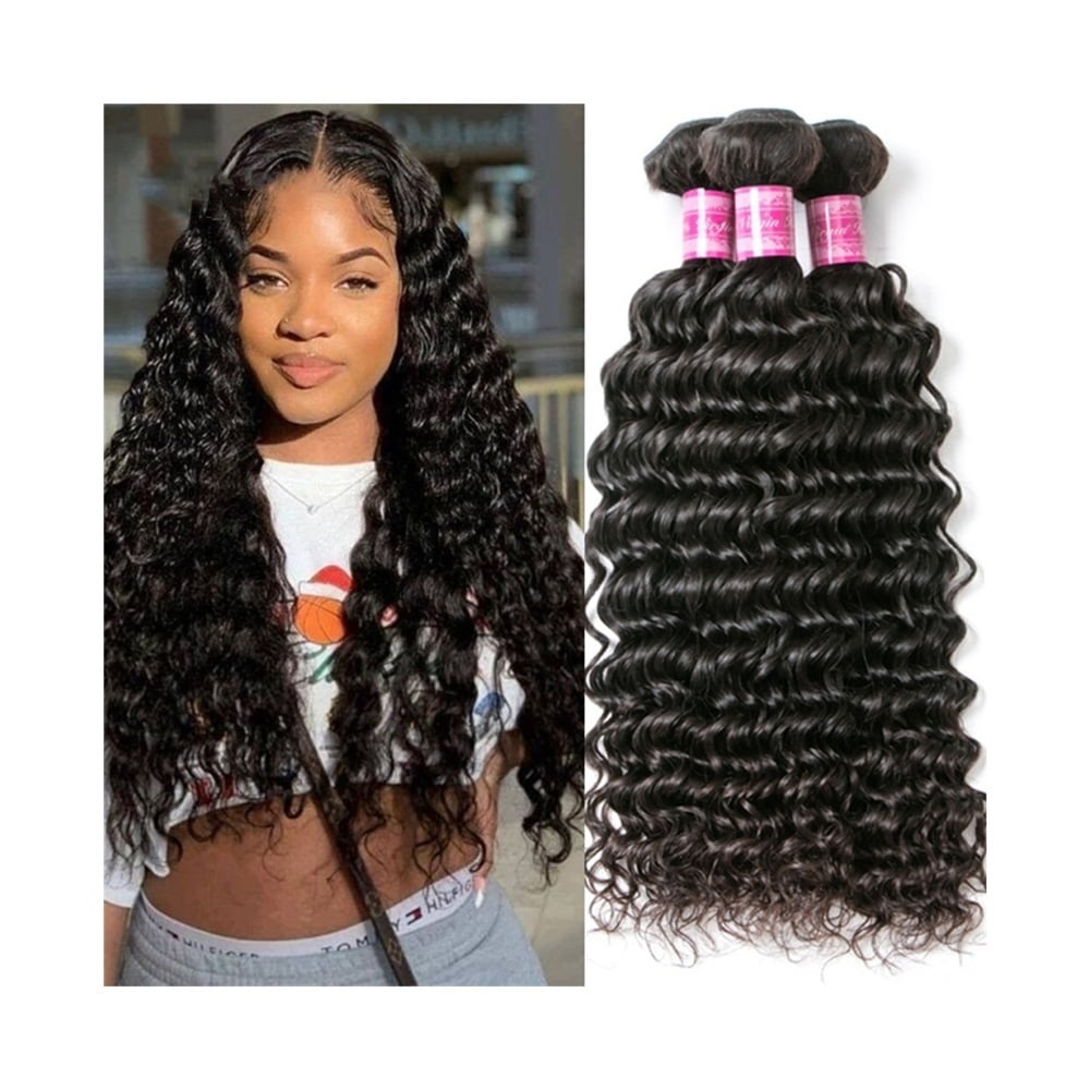Brazilian Curly Hair Weave Bundles for Black Women, 1/3/4 Bundles Deep ...