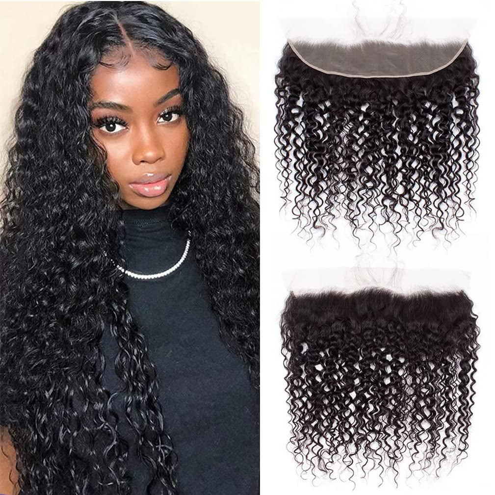 Brazilian Curly Lace Frontal 13x4 Ear to Ear Lace Frontal Closure ...