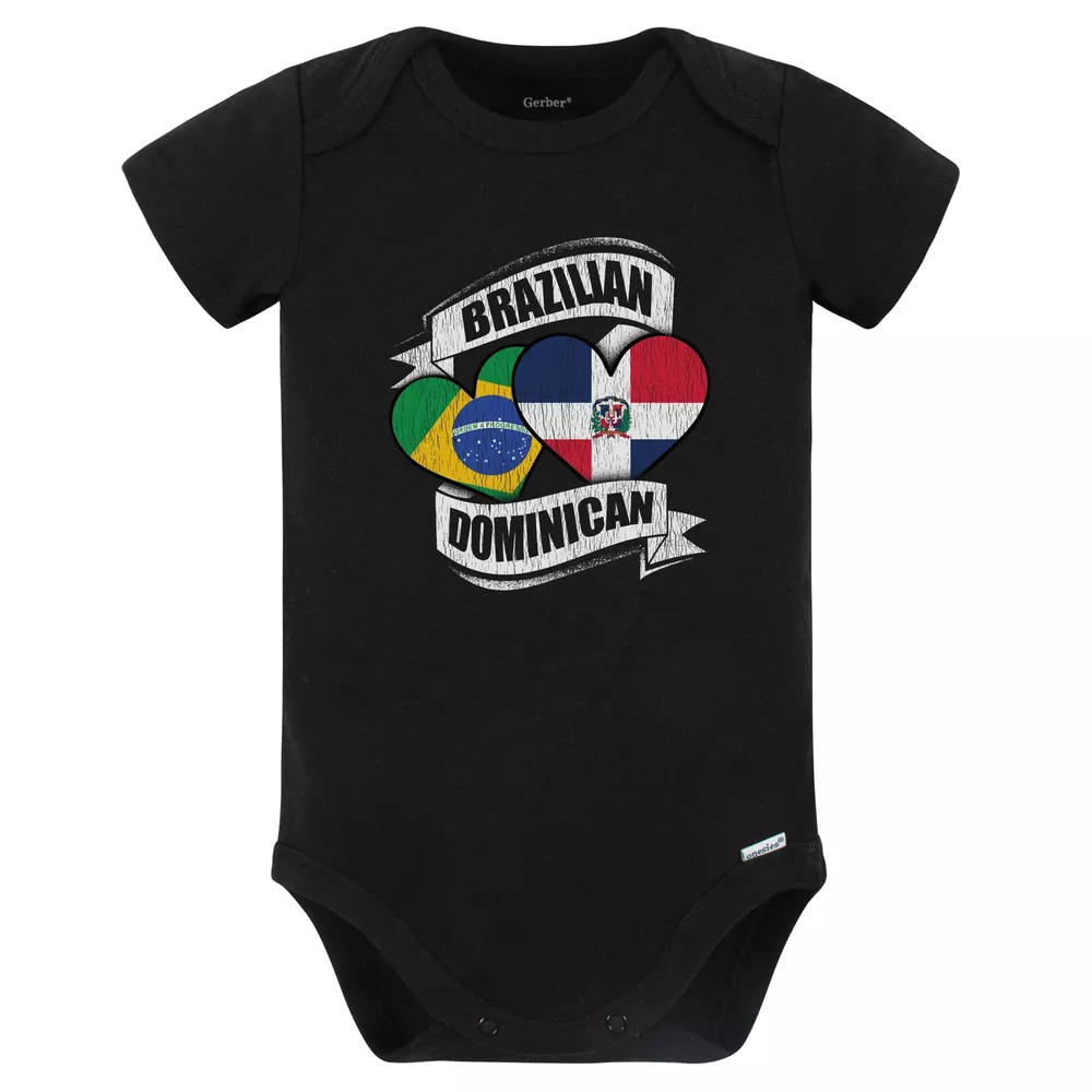 Brazilian Dominican Hearts Brazil Dominican Republic Flags Baby ...