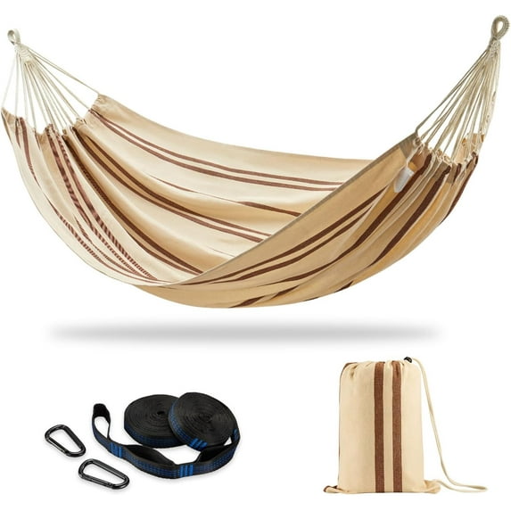 Brazilian Double Hammock with Tree Straps,Extra Large 94x63IN,2 Persons ...