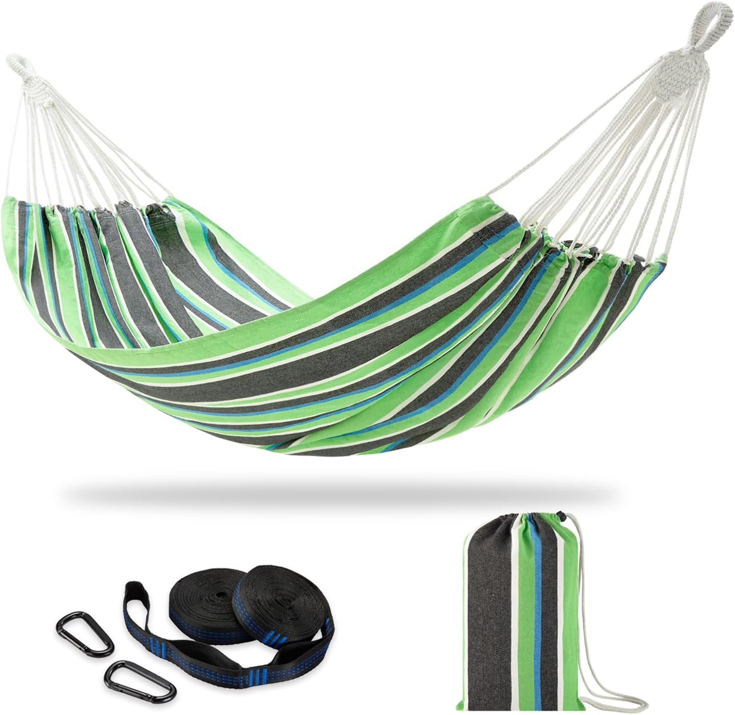 Brazilian Double Hammock with Tree Straps,Extra Large 94x63IN,2 Persons ...