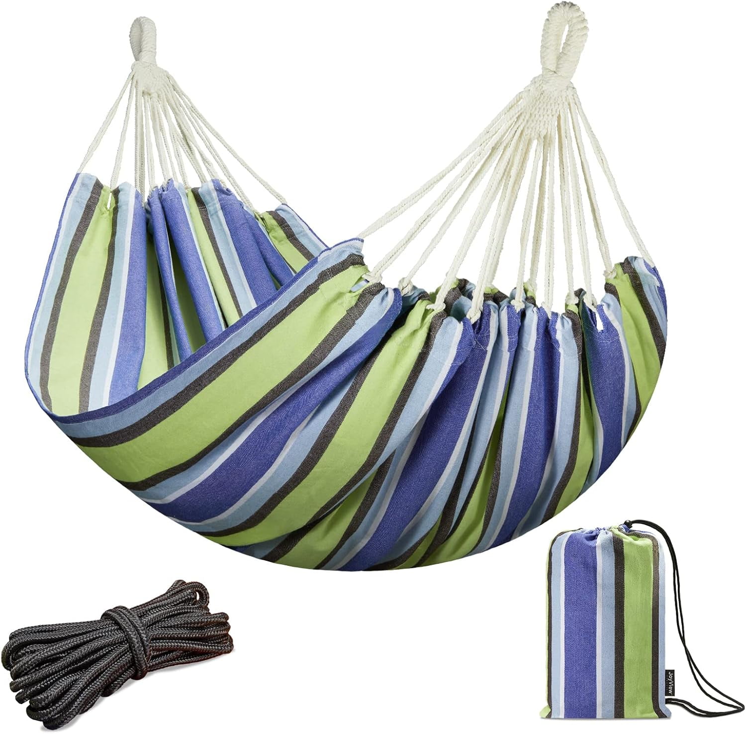 Brazilian Double Hammock with Hanging Ropes Extra Large 86.6x59”y ...