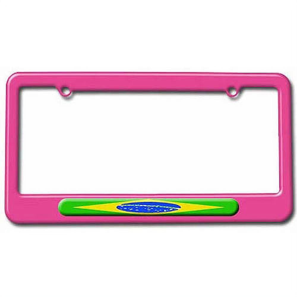 Brazilian Flag, Brazil License Plate Tag Frame, Multiple Colors ...