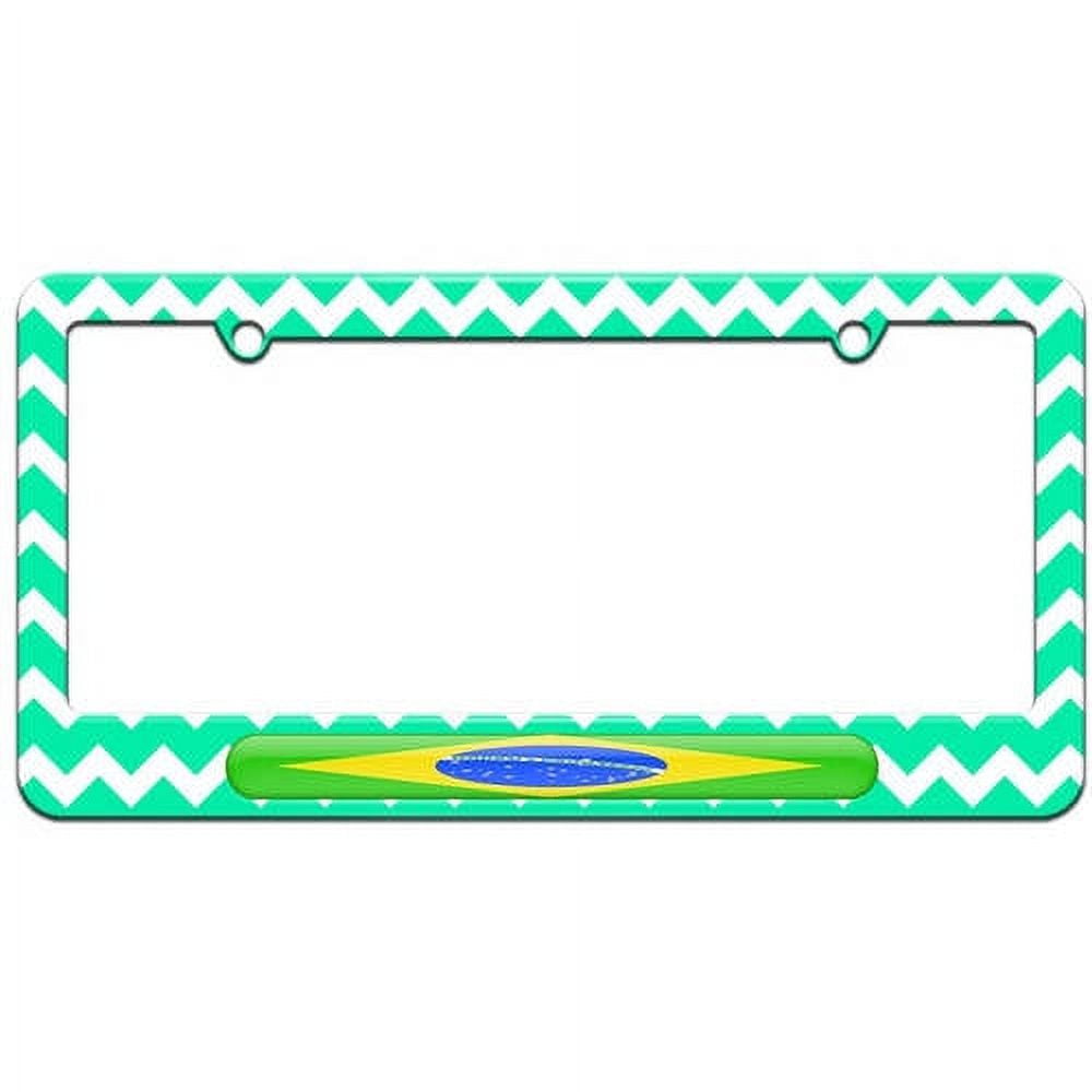 Brazilian Flag, Brazil License Plate Tag Frame, Multiple Colors ...